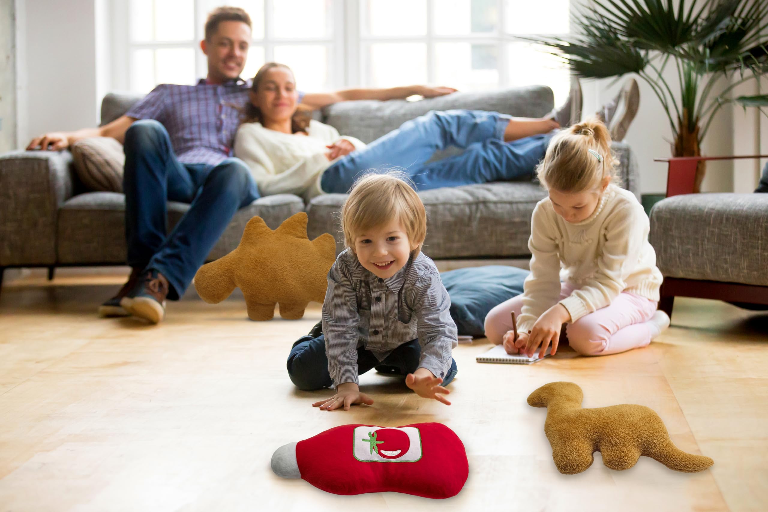 Elmwell Dino Nugget Plush Bundle: Snuggle into Softness with Dino Nugget Duo and Ketchup Pillow Pal β Irresistibly Cozy and Squishy