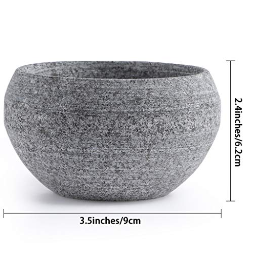 MDLUU Granite Shaving Bowl, Shaving Soap Bowl, Shaving Soap and Cream Bowl, Natural Granite Bowl for Man's Wet Shave
