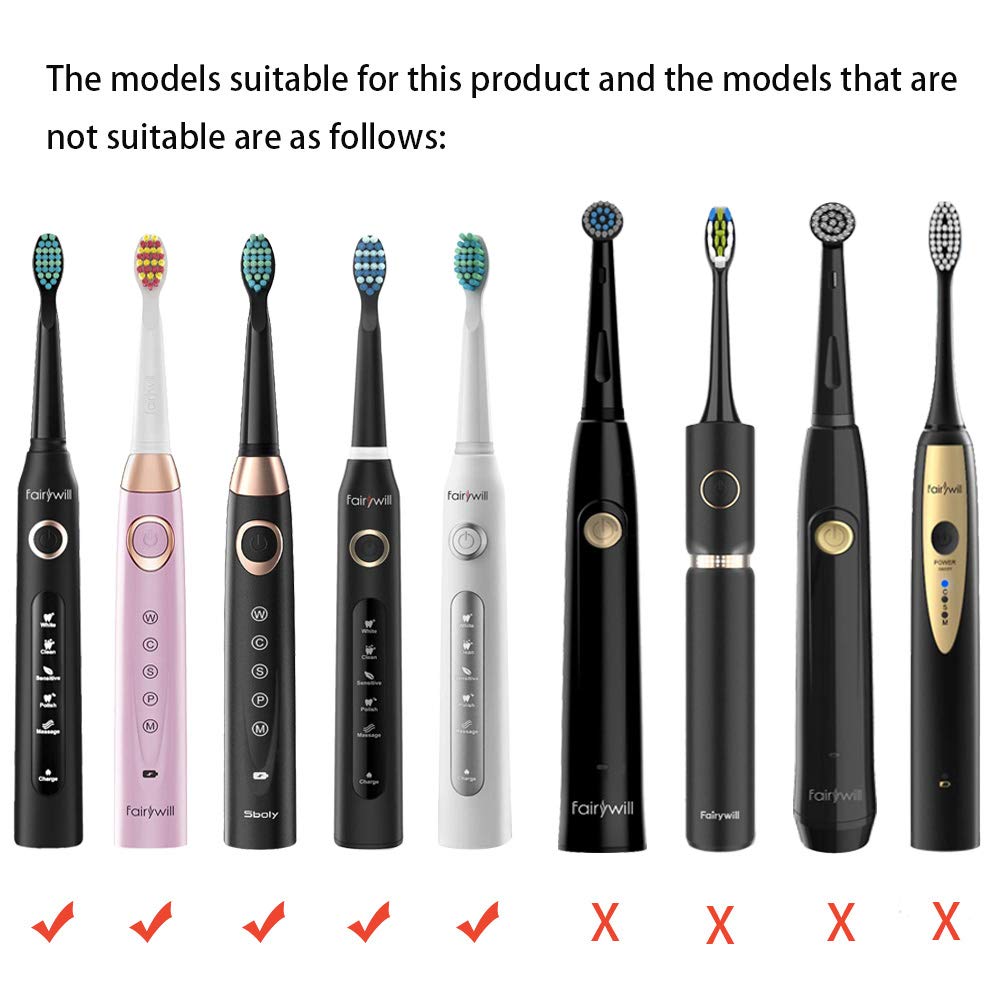 Nincha Plastic Electric Toothbrush Travel Case for Fairywill/TEETHEORY/Seago/Dnsly Series Sonic Electric Toothbrush, Black