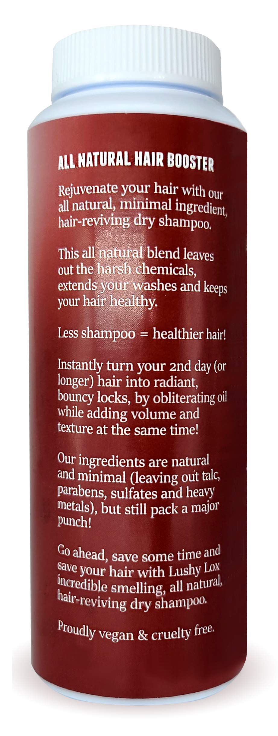 Lushy Lox Dry Shampoo Powder for Red Hair Shades - All Natural Ingredients 1.7 oz