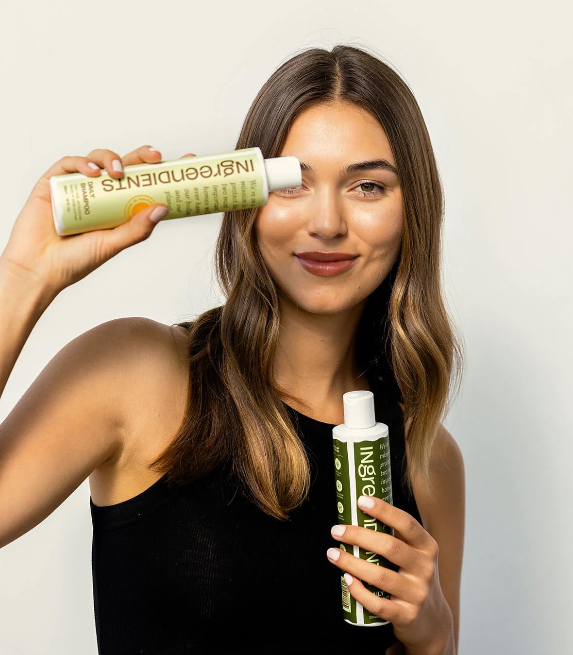 Ingreendients Non Toxic Vegan Shampoo and Conditioner with Organic Ingredients, Apple Cider Vinegar, Tea Tree Oil - Color Safe, Paraben & Gluten Free, Silicone & Sulfate Free, pH Balanced