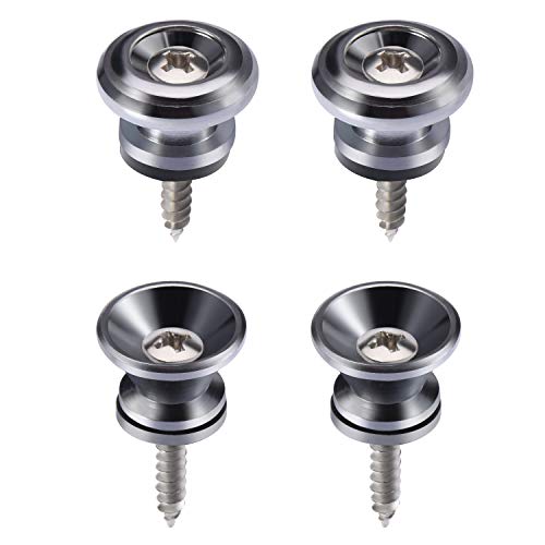 Canomo 254 Pieces Electric Guitar Screw Kit (9 Types) with Springs for Electric Guitar Bridge, Pickup, Pickguard, Tuner, Switch, Neck Plate, Guitar Strap Buttons and A Elbow tweezers, Chrome