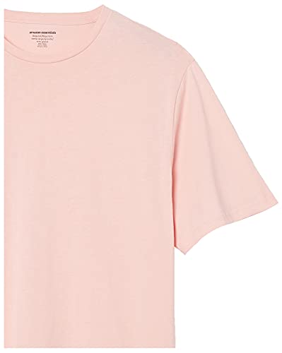 Amazon Essentials Men's Regular-Fit Short-Sleeve Crewneck T-Shirt, Pack of 2, Light Pink, Large