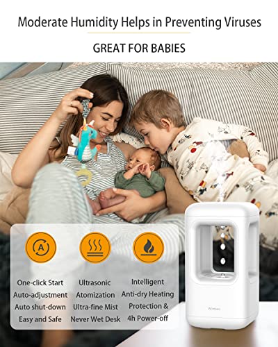Cool Mist Humidifier Anti gravity Water Droplet Countercurrent Retard Pressure Anxiety 500ml Humidifier for Bedroom Easy to Clean Quiet Energy-Saving Automatic Shutdown Power-off Protection⌠(White)