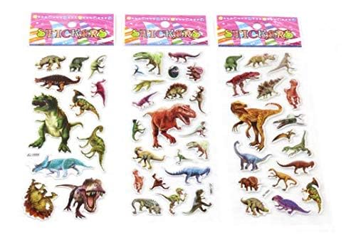 Dinosaur Stickers 3D Puffy Stickers(200+ pcs) Jurassic Dinosaur Tyrannosaurus Rex Stickers 14 Sheets Kids,Craft Scrapbooking for Decorative Sticker Decoration for Calendars, Arts Stickers