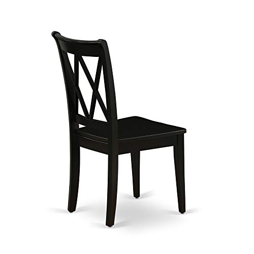 East West Furniture SHCL5-BLK-W Dining Table Set, 5-Piece