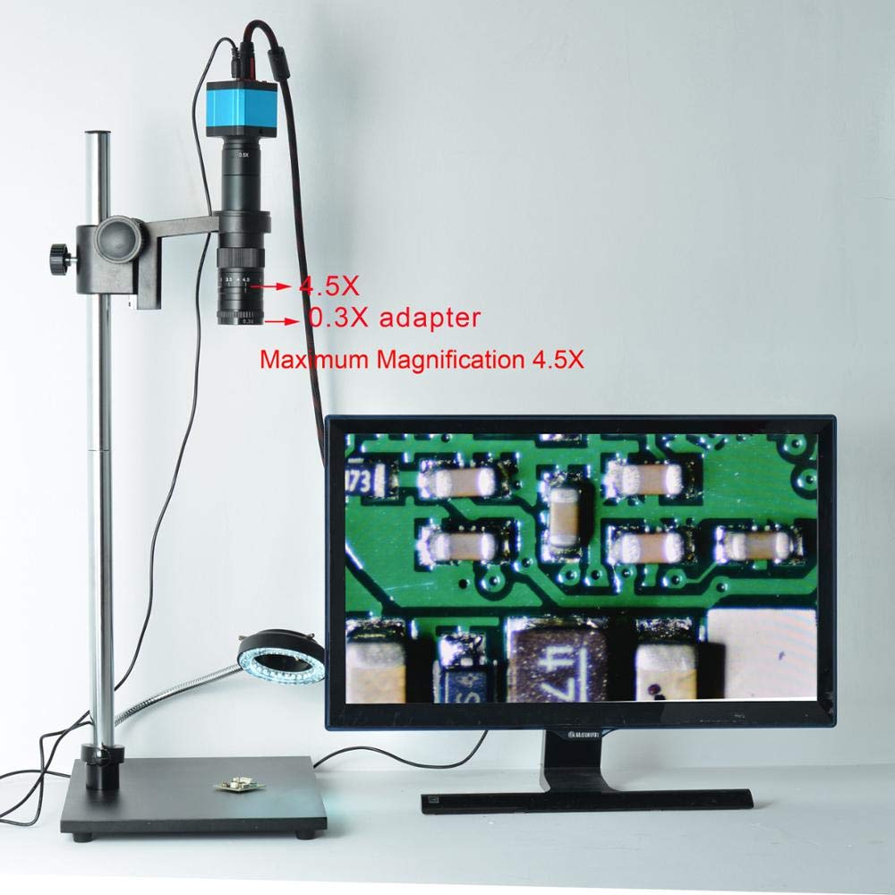 HAYEAR 0.3X Stereo Microscope Auxiliary Barlow Objective Lens for 0.7X-4.5X Objective Lens