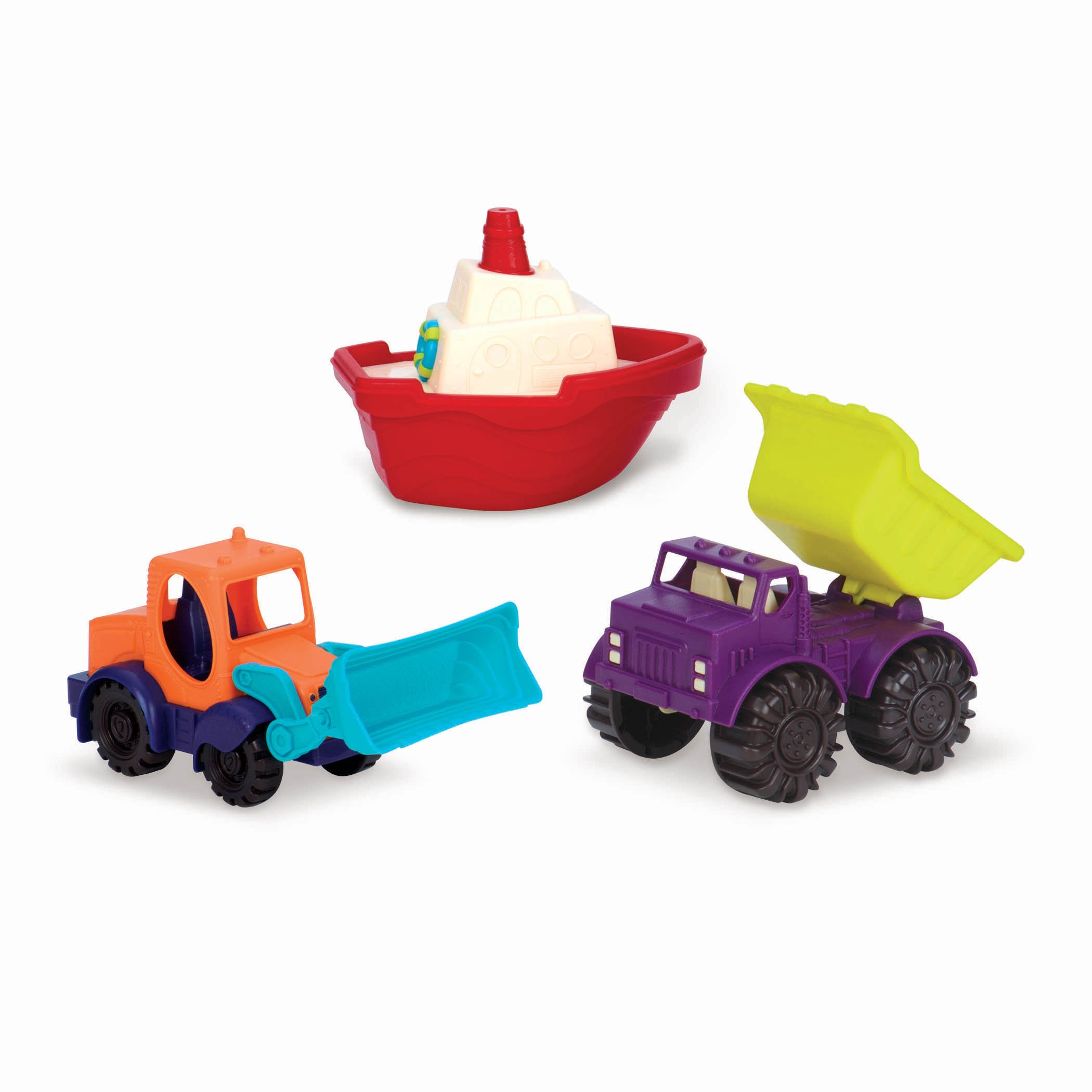 B. toys- 3 Mini Toy Cars - Water & Sand Vehicles Beach Playset for Kids 18 Months+