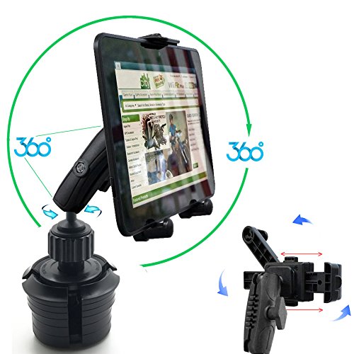 ChargerCity HDX-2 Car SUV Truck Drinks Beverage Cup Holder Mount for All Smartphones & Tablets Like iPad Pro Air Mini iPhone Max Galaxy Tab Fold S23 14 15 Ultra Max Pro (Fits Home Theater Recliner)