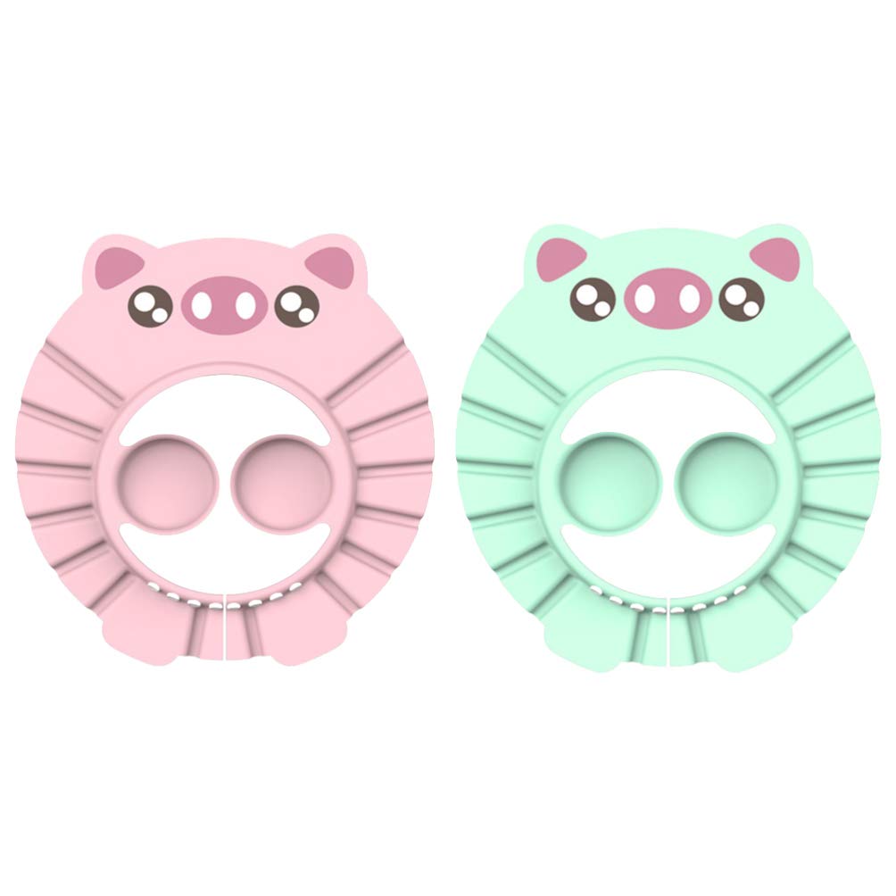 2pcs Toddler Shower Cap Baby Bath Cap Infant Bathing Cap Silicone Shower Cap Infants Shampoo Caps Safety Shower Cap Kids Shower Cap Baby Shampoo Shield Invitation Take a Bath Child