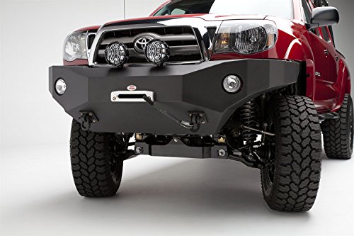 Body Armor 4x4 TC-19335 Black - Steel Front Winch Bumper for 2005-2011 Toyota Tacoma