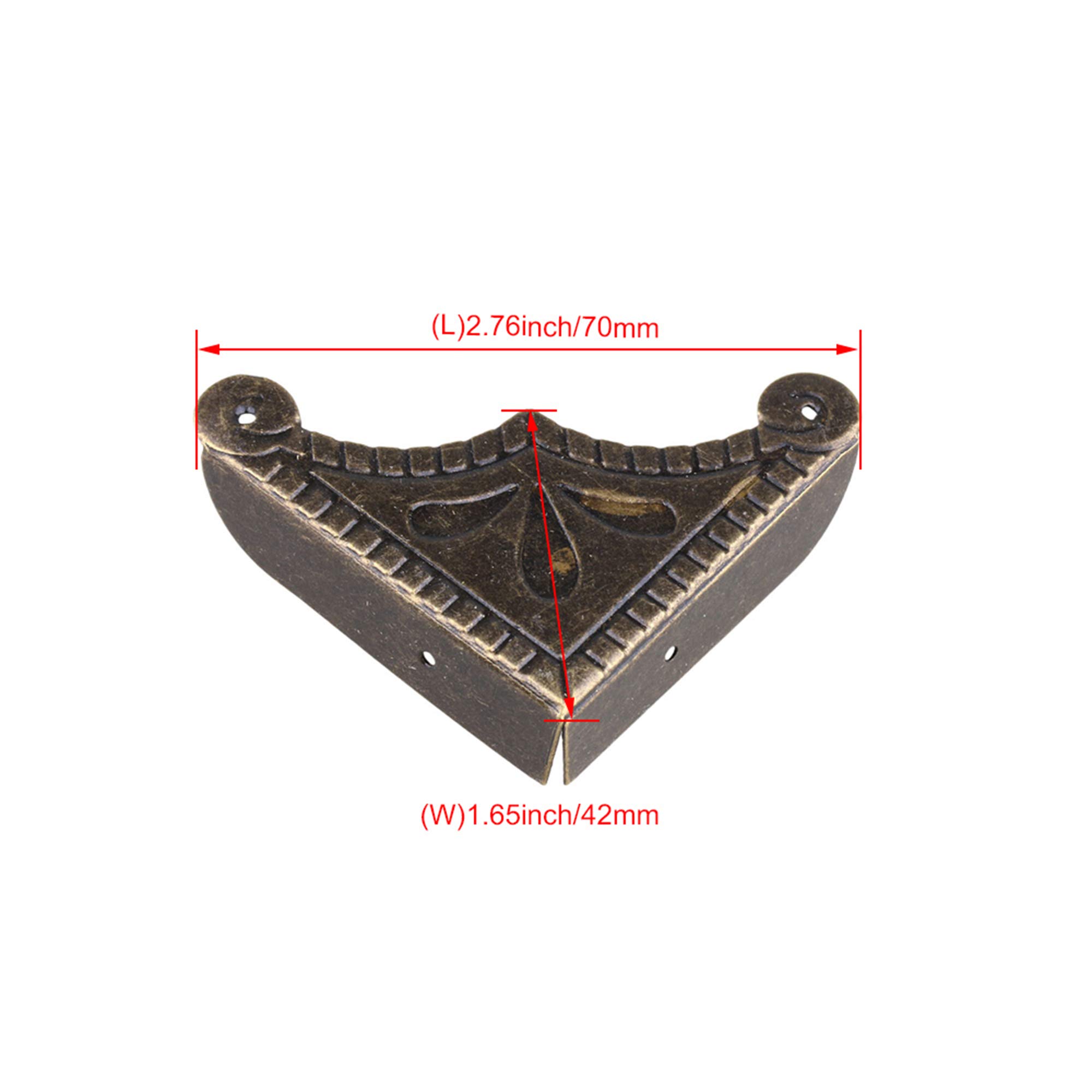 BQLZR Decorative Box Corner Cover Bronze Desk Edge Cover 56x12.5mm Pack of 20