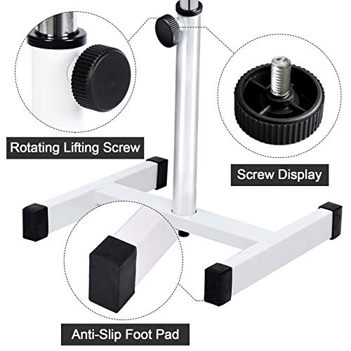 Kalolary Pedicure Manicure Footrest Adjustable Seat Height Technician Nail Equipment Salon Spa (Black)