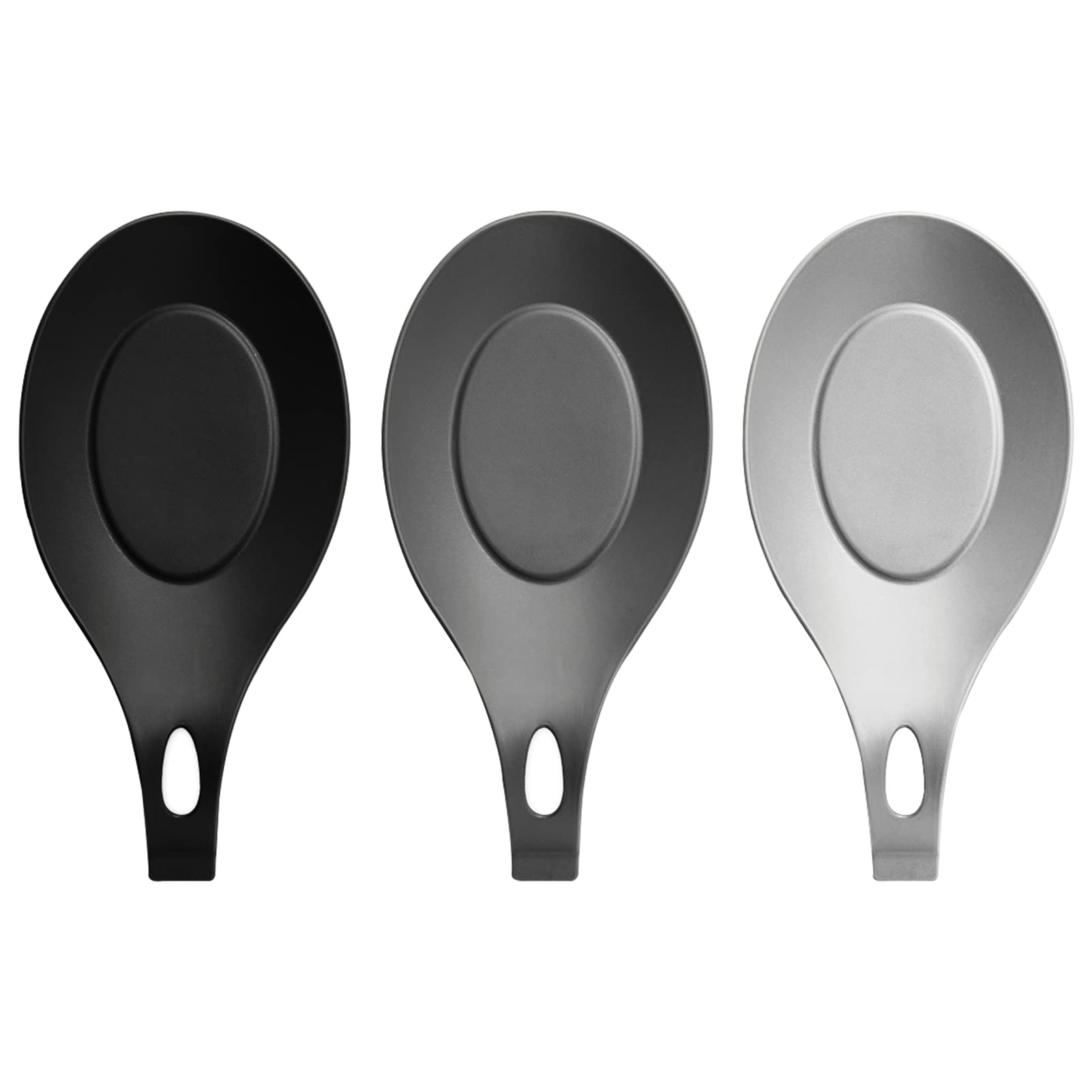 3pcs Silicone Spoon Rest Silicone Spoon Holder Spoon Rest for Stove Top Coffee Spoon Rest Heat Resistant Cooking Spoon Holder for Kitchen Utensils Spatula(as shown)