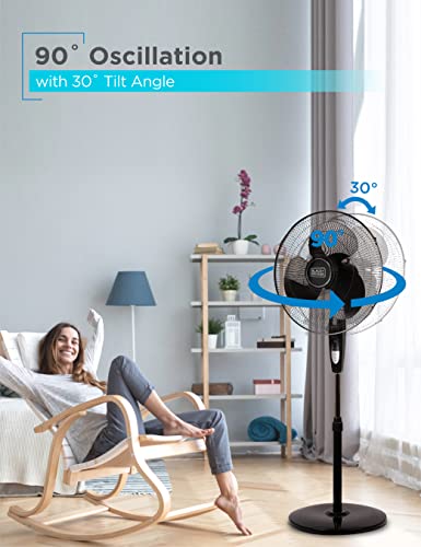 BLACK+DECKER 16 Inches Stand Fan with Remote