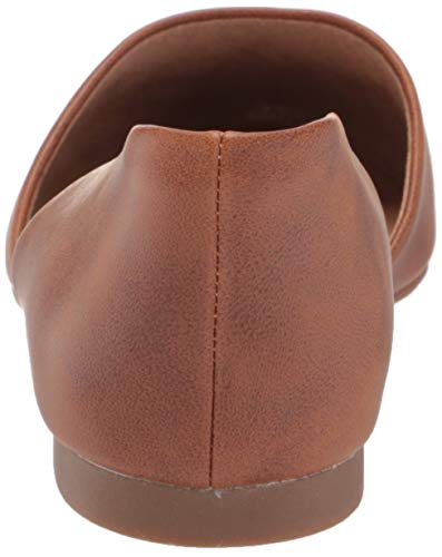 Amazon Essentials Women's D'Orsay Flat Ballet, Tan, 7.5