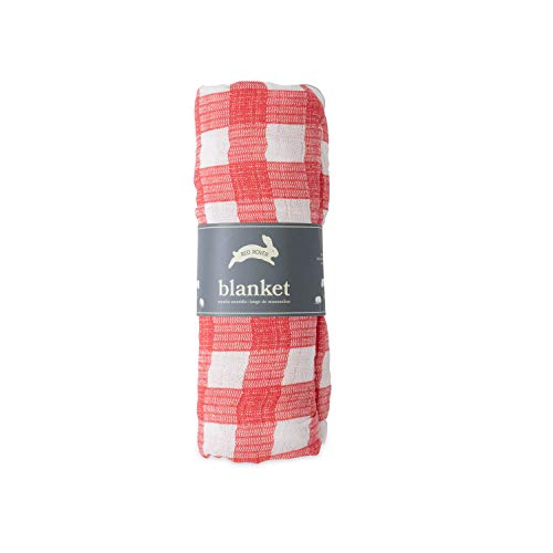 Red Rover Kids Cotton Muslin Swaddle - 47”x 47”- 100% Cotton – Machine Washable – Softer with Every Wash – Playful Designs -Soft, Breathable & Lightweight – Unisex (Picnic)