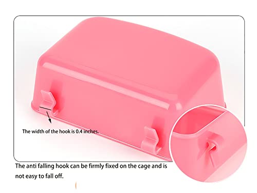 AMZSYLV Rabbit Feeder Waterer Chicken Guinea Pig Cage Bowl Food Water Hanging Watering Container Feeding Dish Coop Cup Treats Drinker for Pigeon Dove Puppy Cat Bird Bath Basin Hamster Bed (Pack of 3)