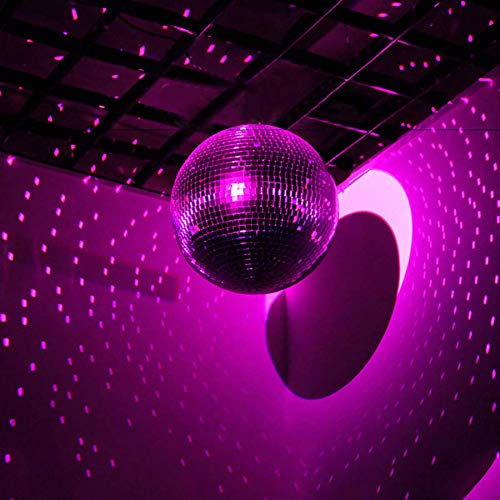 Alytimes Mirror Disco Ball - 8-Inch Cool and Fun Silver Hanging Party Disco Ball –Big Party Decorations, Party Design