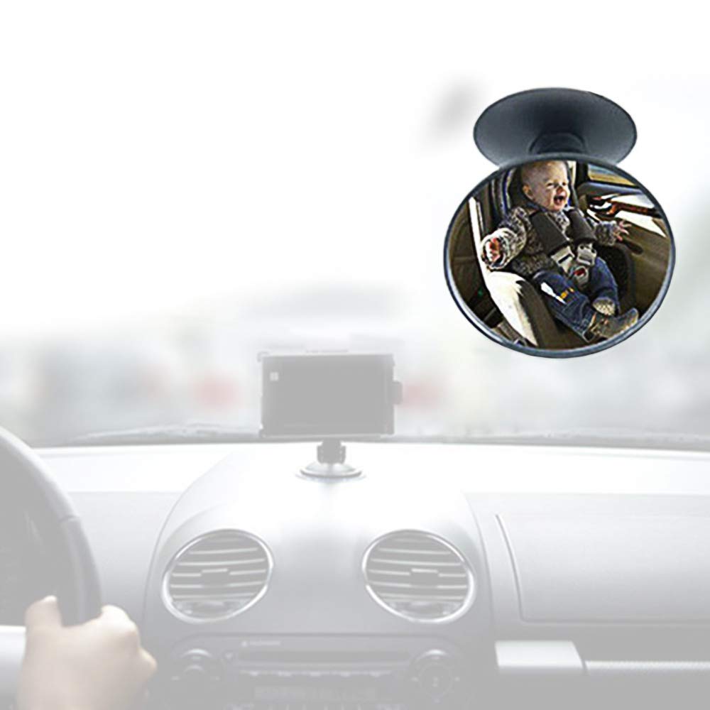 T-Rex Baby Car Mirror for Baby Car Seat View (3" Round)