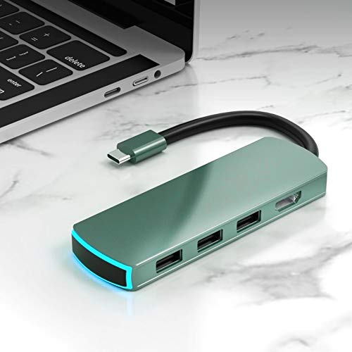 Leya-US Spare Part Mate6 Air 6 in 1 Multi-Function Type-C/USB-C HUB Expansion Dock (Color : Green)