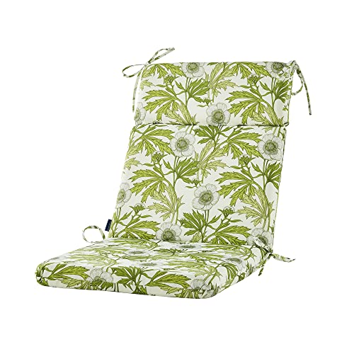 BLISSWALK Outdoor Chair Cushion Bottom and Back，one Piece high Back Adirondack Chair Cushion, Patio Cushions for Bifold Lawn Chair 45.5" x 21", 1 Count,Floral