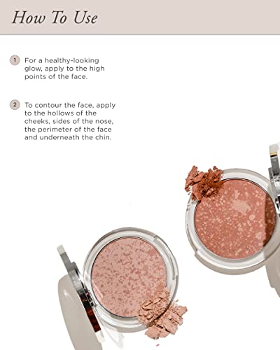 PÜR MINERALS Bronzing Act Matte Bronzer Powder - Illuminating Bronzer For Face & Body Contour - Brightening Bronzer Makeup For Natural-Looking Glowing Skin - Vegan, Cruelty-Free Bronzer