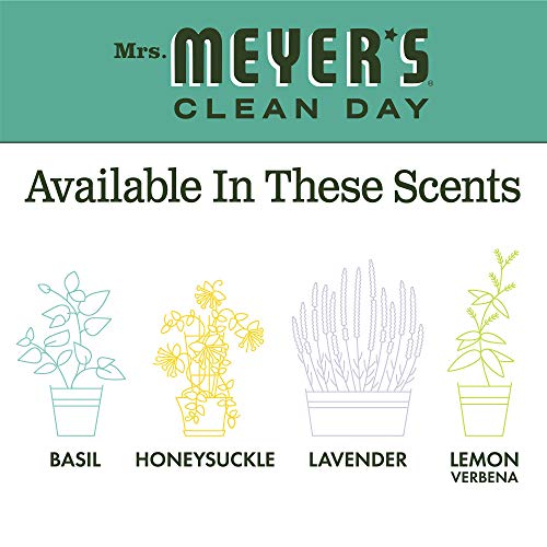 MRS. MEYER'S CLEAN DAY Exfoliating Body Scrub, Sugar Scrub that Leaves Skin Feeling Hydrated & Fresh, Made with Essential Oils, Basil, 8 oz