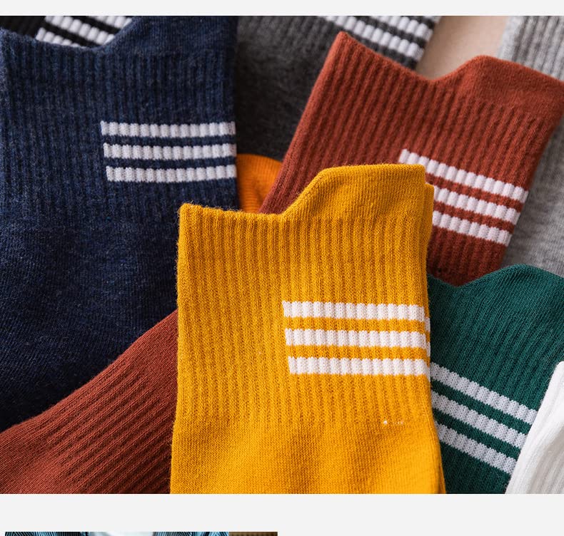 5 Pairs - Men Mesh Ventilating Comfort Fit Performance Socks-Style1