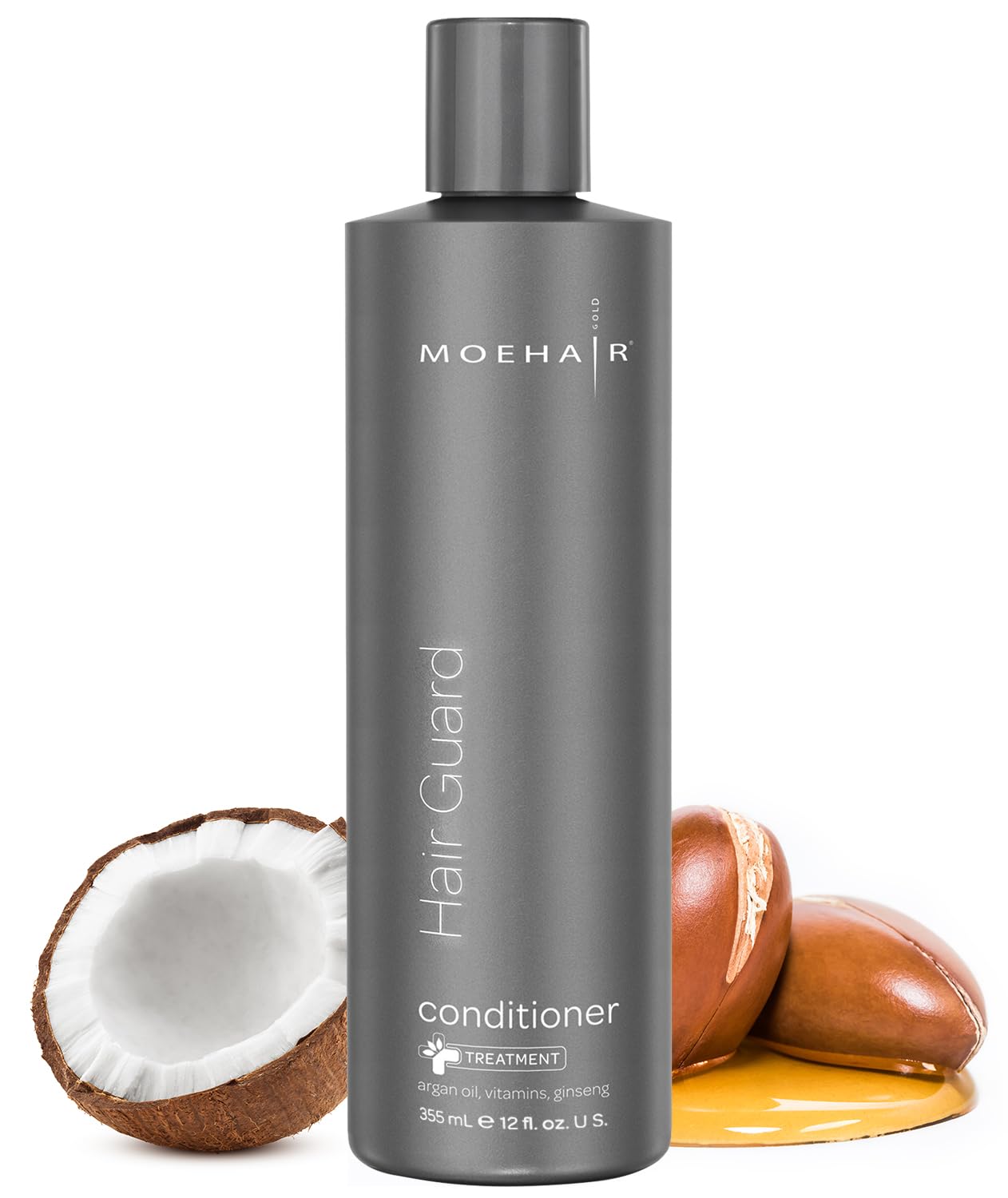 MOEHAIR Hair Guard Conditioner | Strengthens Roots and Boosts Hair Follicles | Moisturizing Conditioner | Infused with Vitamin-E, Argan Oil & Ginseng | Paraben & Sulfate Free Conditioner (12 Fl. Oz)