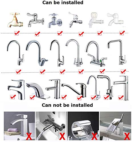 360 degree swivel faucet,2 Pack Kitchen Sink Faucet Sprayer Head Anti -Splash Tap Kitchen Bathroom Nozzle Filter Water Saving Water Tap Replacement