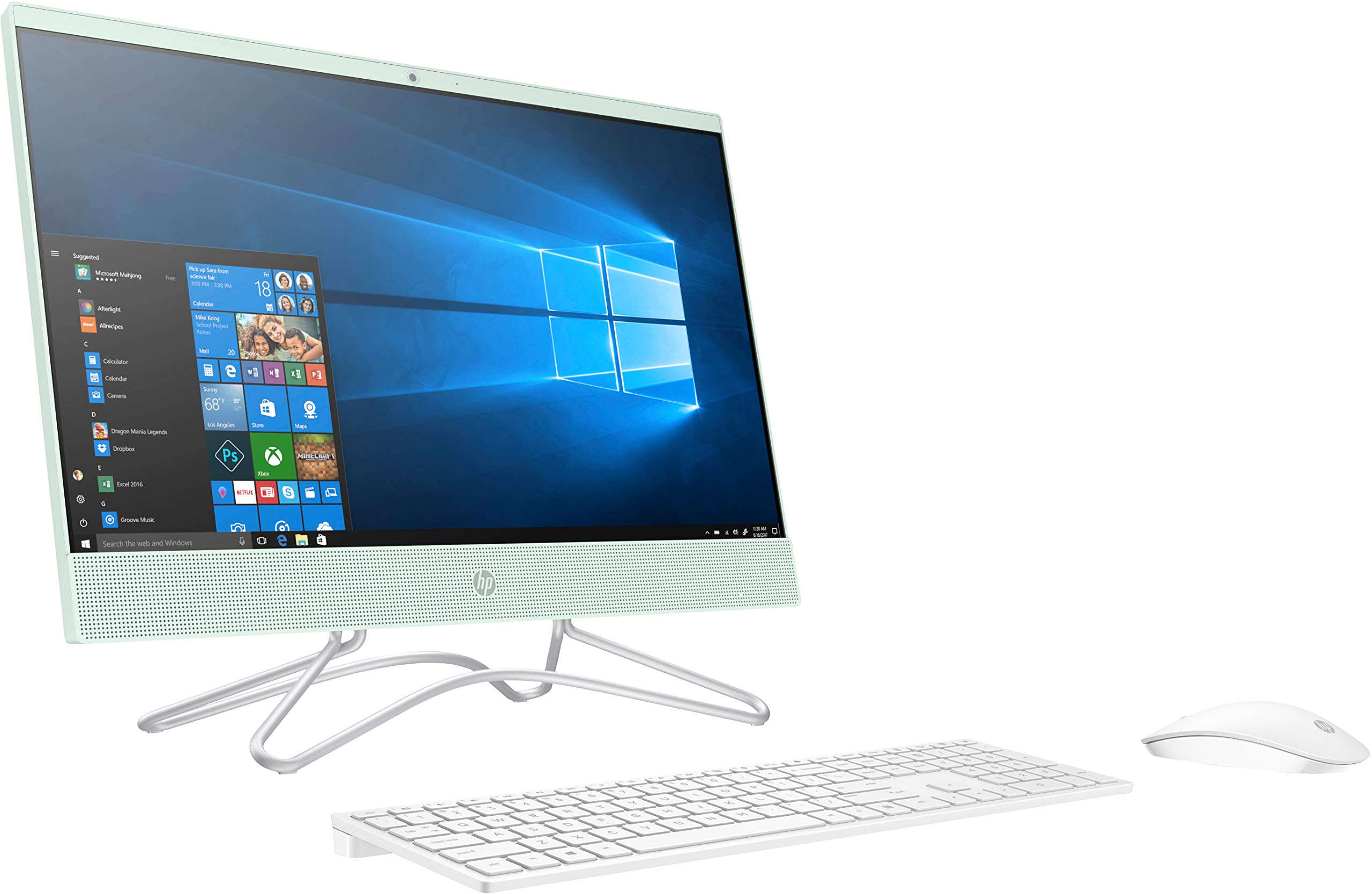 HP 2019 New 22-inch FHD All-in-One Computer, Intel Celeron G4900, 4GB RAM, 1TB Hard Drive, Windows 10