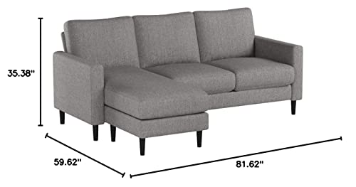 Dorel Living Kaci Sectional Upholster, Gray
