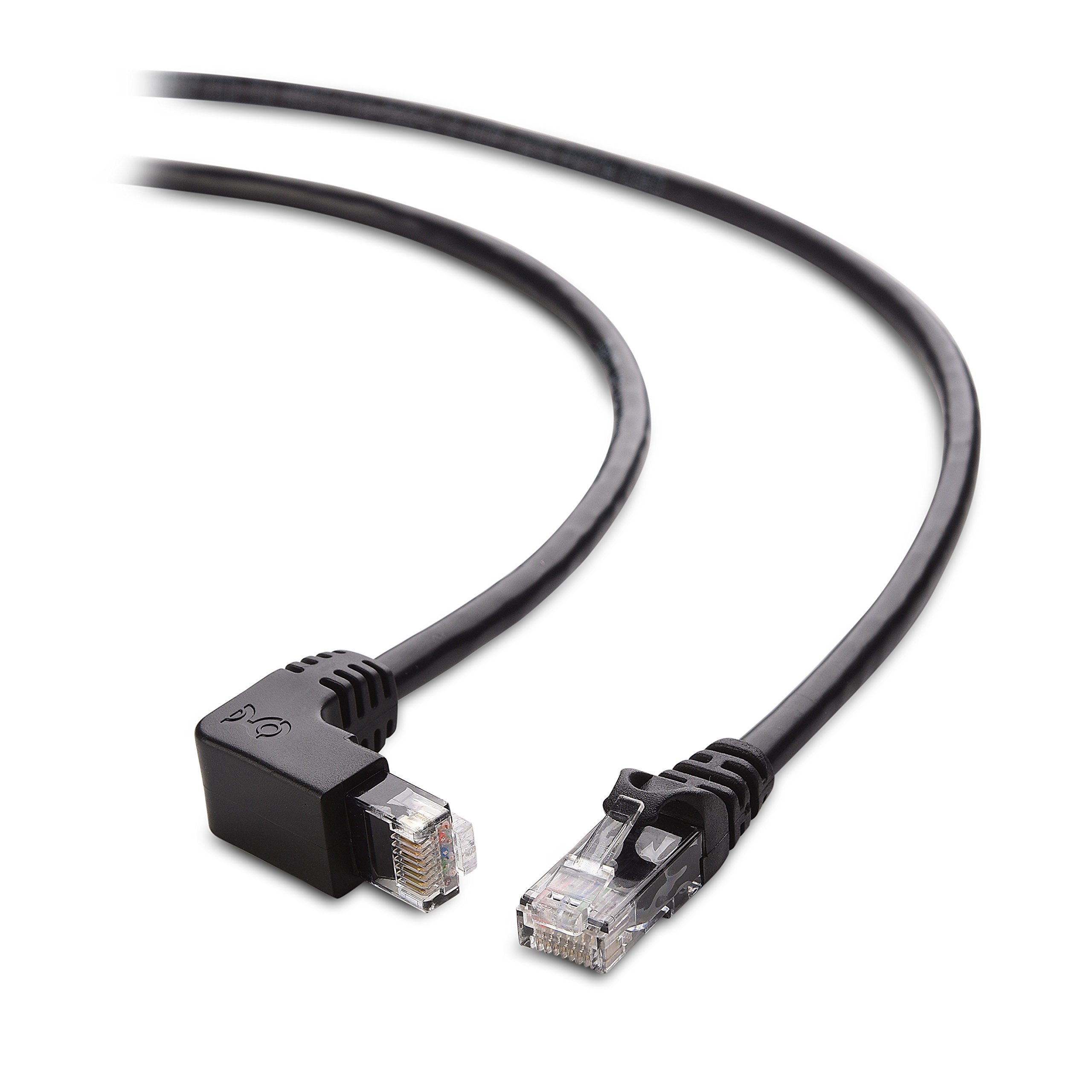 Cable Matters 10Gbps Combo-Pack 90 Degree Cat 6, Cat6 Right Angle Ethernet Cable 10 ft (Right Angle Down + Right Angle Up)