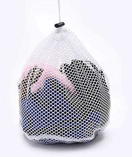 Mesh Laundry Bag with Drawstring,19.6×27.5 inch Large Laundry Bags Drawstring Bra Underwear Products Laundry Bags Baskets Mesh Bag Household Cleaning Tools Accessories Laundry Wash Care (white A)