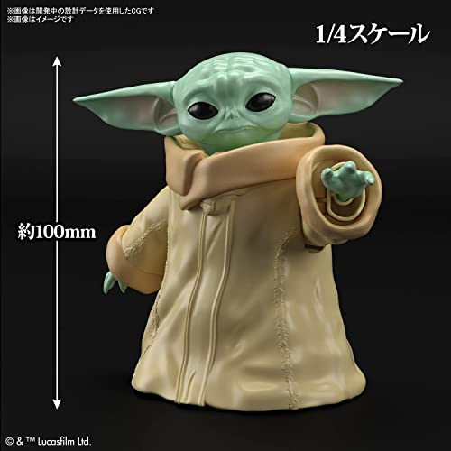 Bandai Hobby - The Mandalorian - Grogu, Bandai Spirits Star Wars Character 1/4 Plastic Model Kit