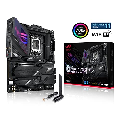 ASUS ROG Strix Z790-E Gaming WiFi 6E LGA 1700(IntelĀ® 12th&13th Gen) ATX Gaming Motherboard(PCIe 5.0, DDR5,18+1 Power Stages,2.5 Gb LAN,Thunderbolt 4,5xM.2, 1xPCIe 5.0 M.2,Front Panel USB 3.2 Port)