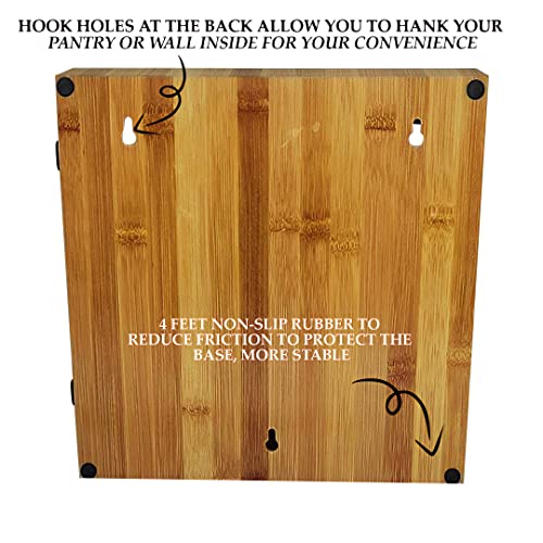 ACSELLO Wooden Ziplock Bag Storage Organizer for Drawer - Bamboo Bag Storage Organizer β Gallon, Plastic, Snack, Sandwich Bag Organizer For Kitchen - Storage Bag Holder