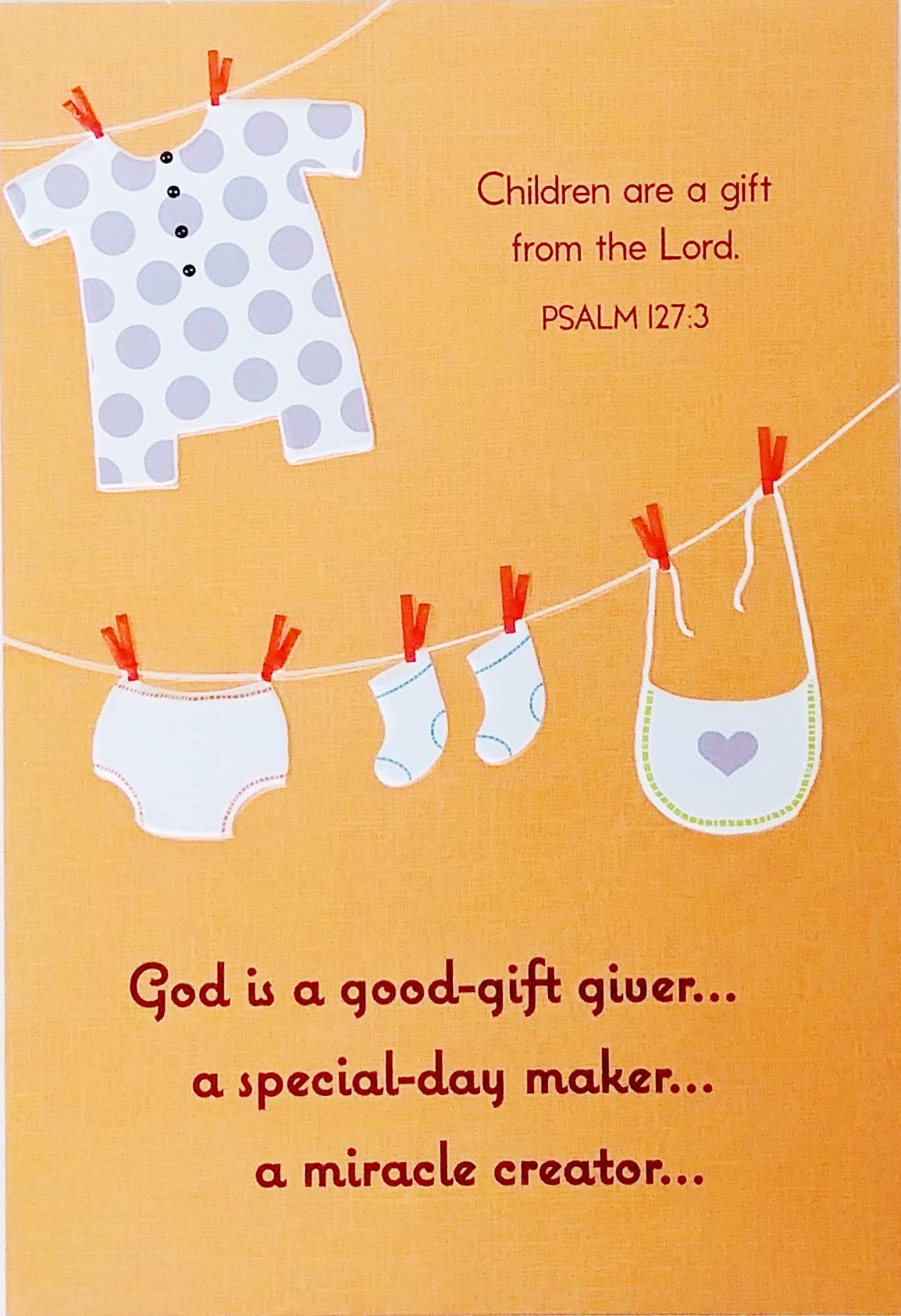 Greeting Card Children Are A Gift From The Lord - Congratulations On Your New Blessing Baby Birth Pregnancy Shower Gender Reveal Religious