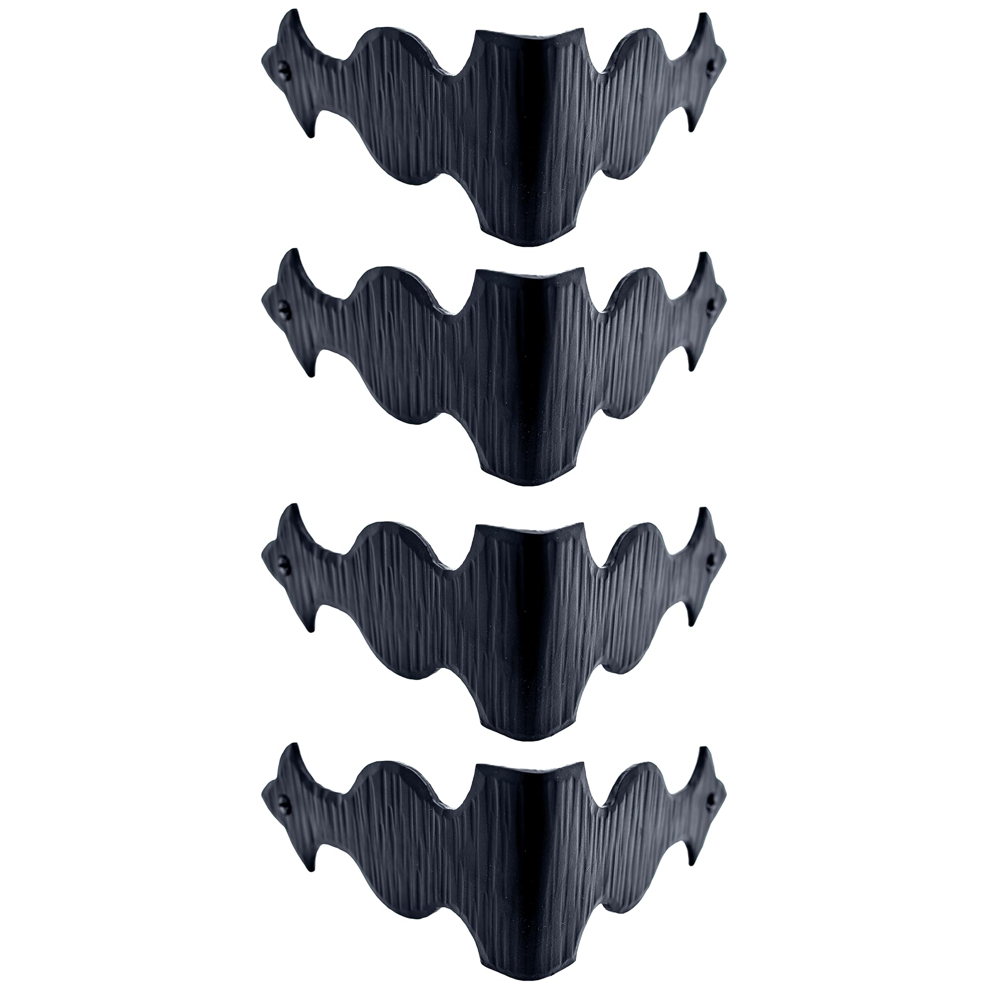 4 Pack 5 inch Metal Corner Protector - Black - Furniture Corner Hardware Corner Bracket Metal Embellishments for Wood Decorative Metal Trim The Sonora Series by Borderland Rustic Hardware
