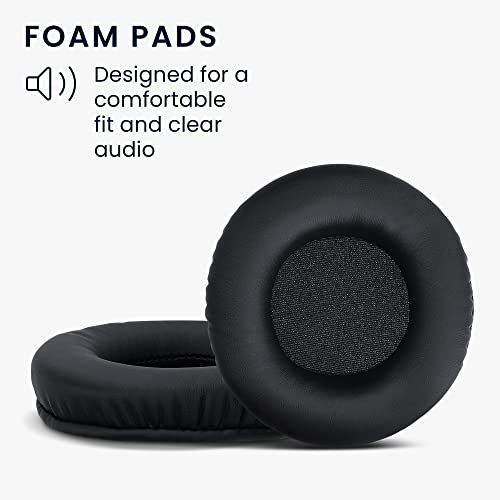 kwmobile Replacement Ear Pads Compatible with Pioneer HDJ 2000/1000/1500 - Earpads Set for Headphones - Black