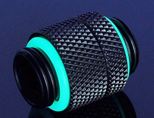 Bitspower G1/4" Male to Male Extender Fitting (14mm), Rotary, Matte Black