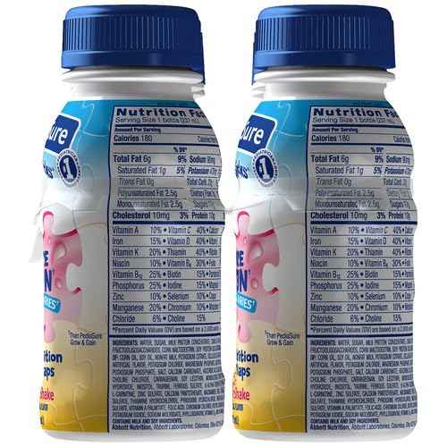 PediaSure SideKicks, 6 Shakes, Kids Protein Shake, With Key Nutrients and Protein to Help Kids Catch Up on Growth and Help Fill Nutrient Gaps, Strawberry, 8 fl oz