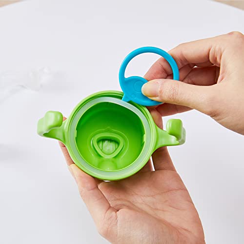 b.box Cleaning Brush Set of 5 Brushes for Sippy Cups, Water Bottles, Bottle Nipples and Straws. Brushes Clip in and Out All on One Handy Ring