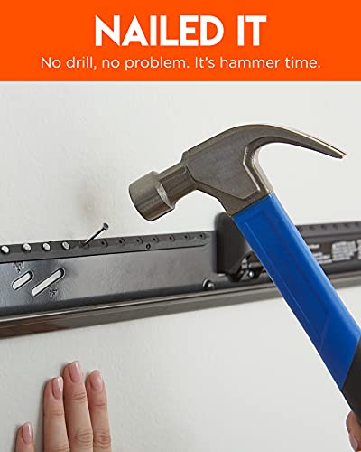 ECHOGEAR No Drill TV Drywall Mount - Slim No Stud Design Holds TVs Up to 100lbs with Nails - Easy Install with No Drilling Required