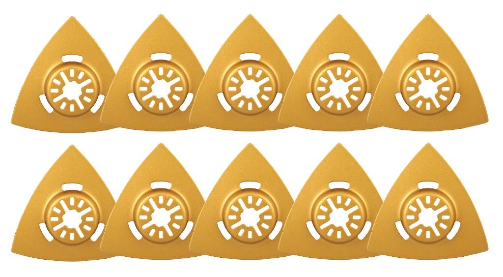 3 1/8 Triangular Carbide Rasp 10 Pack - Universal Arbor for Fein Multimaster, Dremel, Bosch, Craftsman, Rockwell, Makita, Milwaukee and more.
