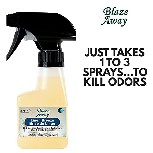 Blaze Away Commercial Air Freshener/Odor Eliminator & Smoke Neutralizer Spray - Professional Odor Removal - Cleans Strong Odors on a Molecular Level - Long Lasting Fresh Air Scent - 16oz Sprayer