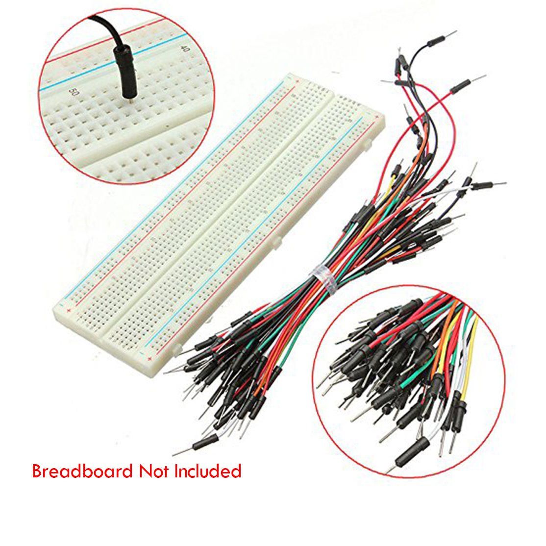 RGBZONE 130pcs Solderless Flexible Breadboard Jumper Wires Male to Male for Arduino Breadboard and Robotics and Raspberry