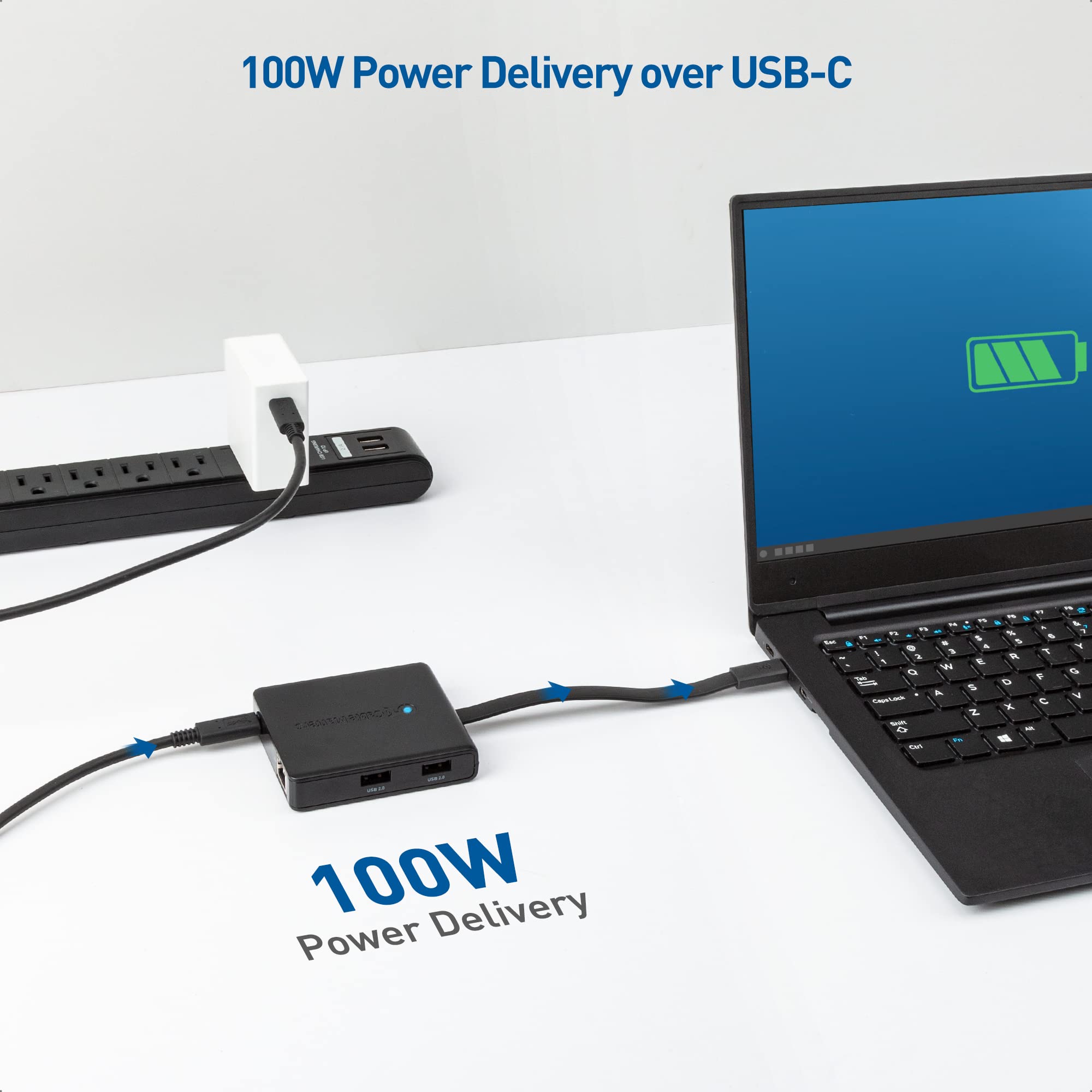 Cable Matters Dual Monitor USB C Hub (USB C Dock) with Dual 4K HDMI, 2X USB 2.0, Ethernet, and 100W Charging - Thunderbolt 4 / USB4 / Thunderbolt 3 Port Compatible with Windows