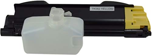 Kyocera 1T02KTAUS0 Model TK-582Y Yellow Toner Kit for FS-C5150DN/P6021CDN FS-C5150DN and P6021CDN Colour Printers; Genuine Kyocera; Up to 2800 Pages Yield, Includes Waste Toner Container